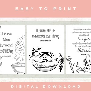 Bread of Life Coloring Page: Bible Sunday School (PDF) - Etsy