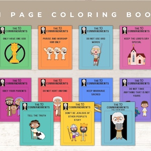 10 Commandments Coloring Pages | Bible Activities |sunday School Craft ...