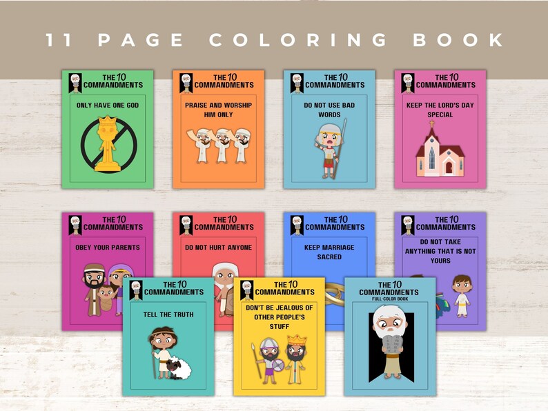 10 Commandments Coloring Pages | Bible Activities |sunday School Craft ...
