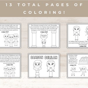 Samson and Delilah | Coloring Pages | Samson Craft | Bible Story Crafts ...
