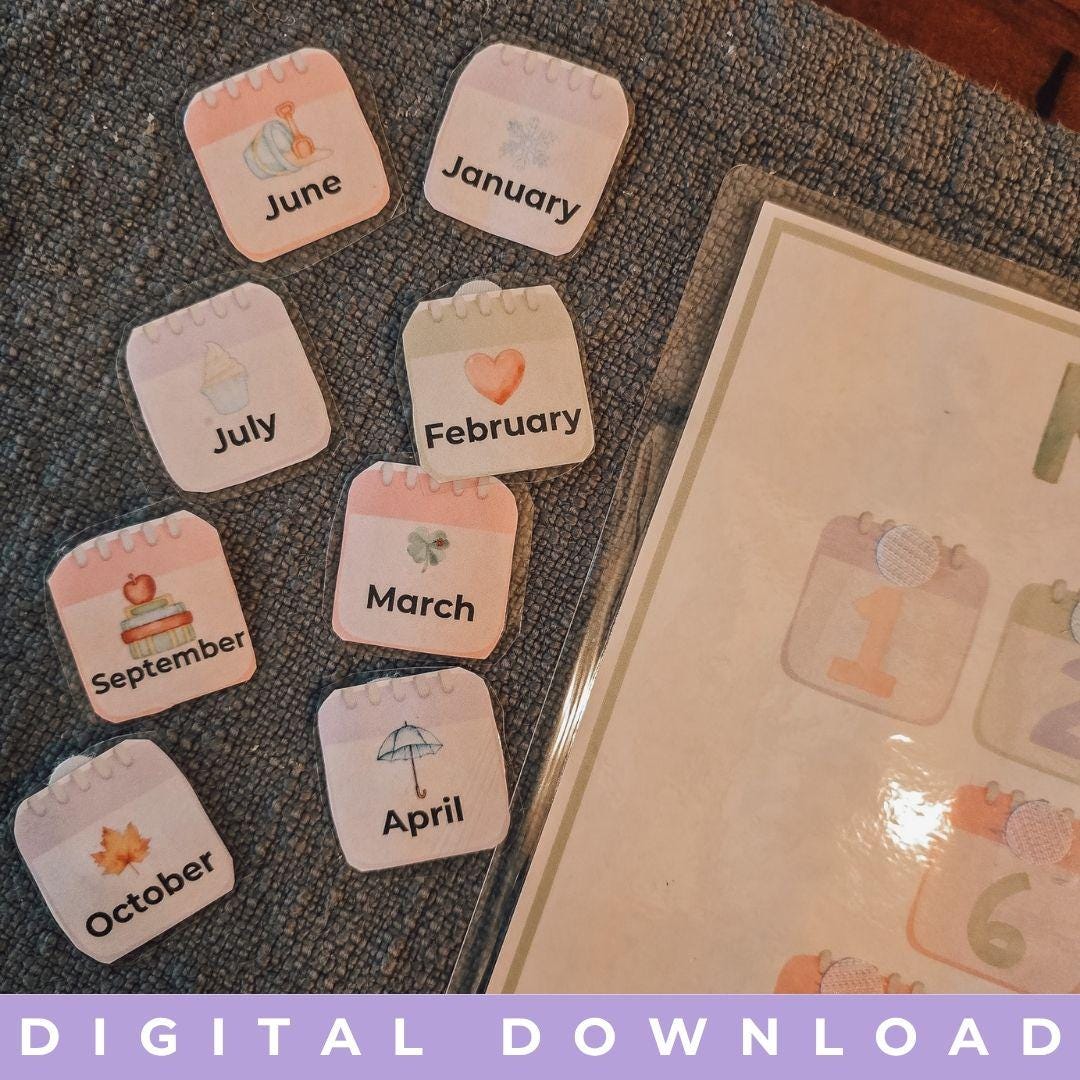 Months of the Year Printable | Matching Game | Memory Game | Homeschool ...