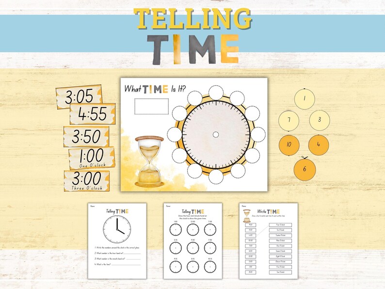 Telling Time Worksheets | Kids Clock | Learn to Tell Time | Printable ...