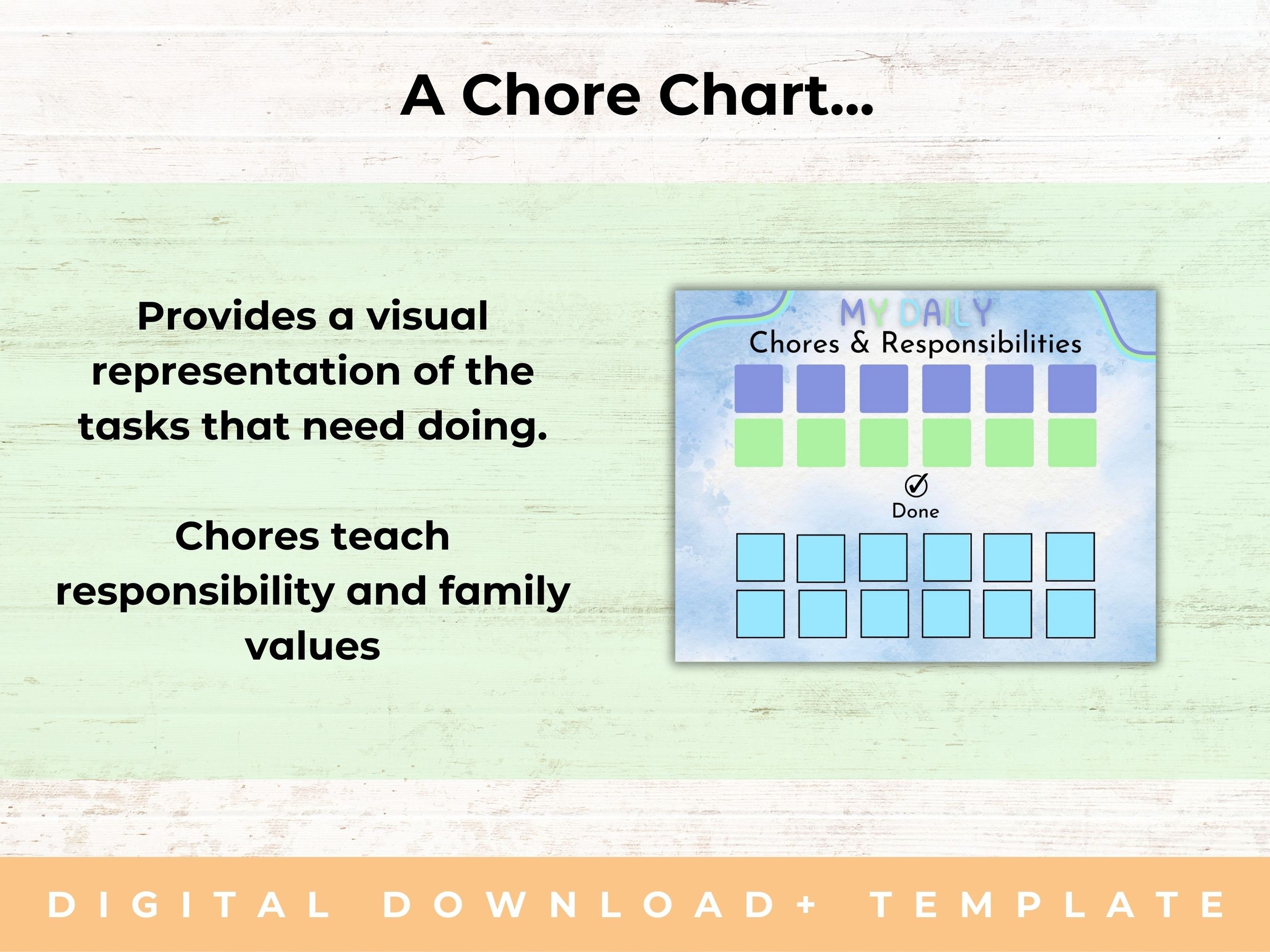Chore Chart for Children | Preschool Chore Chart | Responsibilities ...