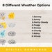 Weather Wheel Printable Weather Wheel Preschool Weather Weather Station ...