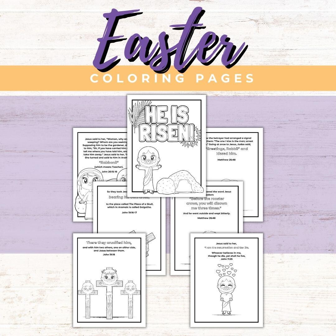Easter Coloring Pages | Worksheets | Sunday School Craft Activity Pack ...