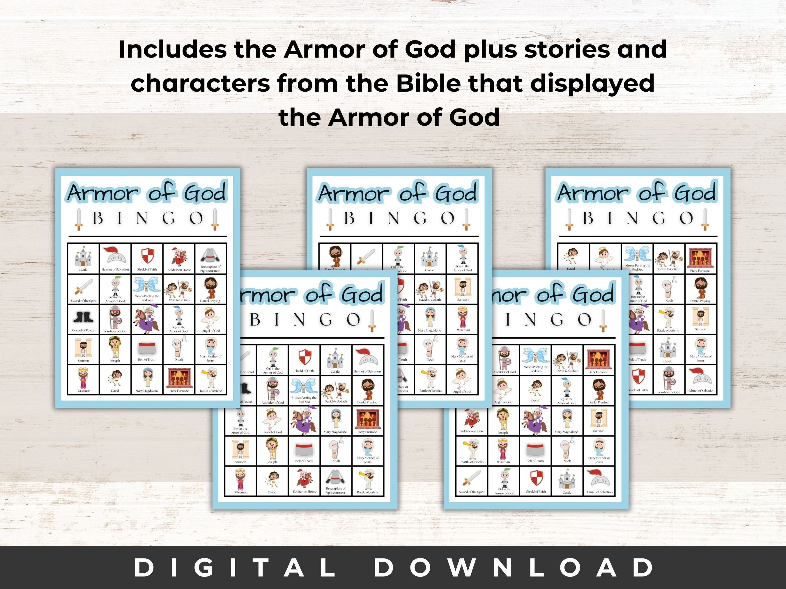 Armor of God Bingo Game: Sunday School Activity (printable) - Etsy