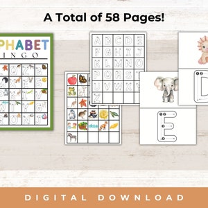 Alphabet Bingo | Picture Alphabet Bingo | Preschool Game | ABC ...