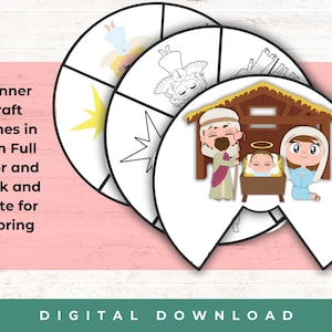 Christian Christmas Nativity Coloring Pages & Activities (digital ...