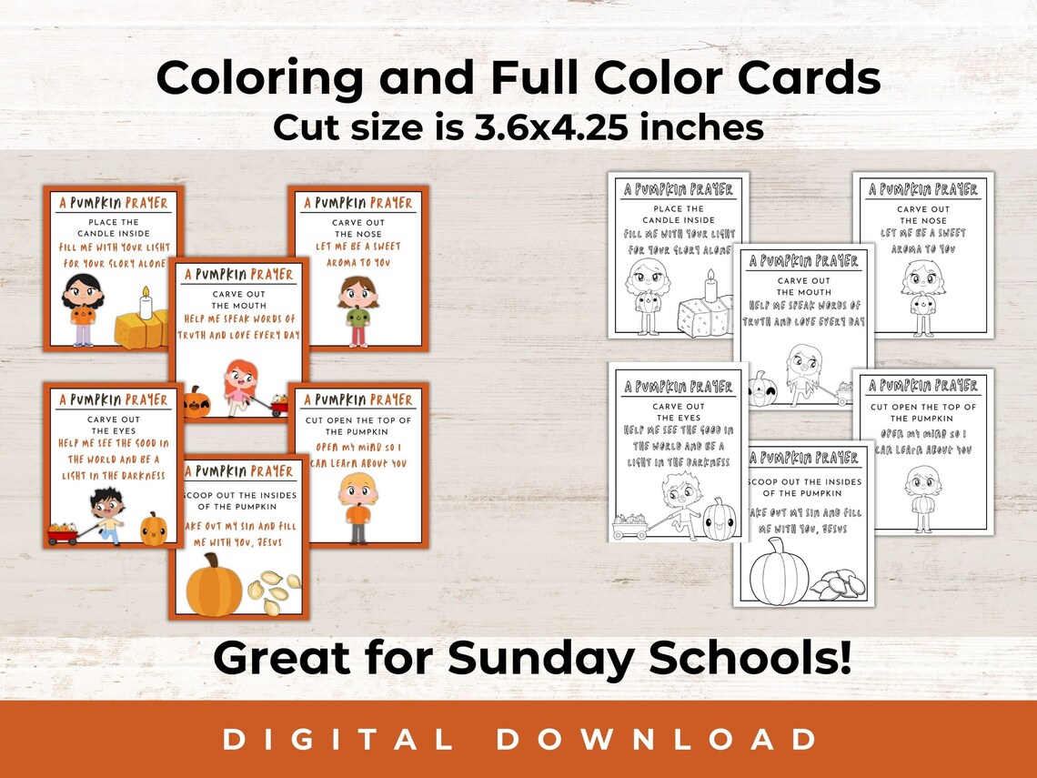 Pumpkin Prayer | Pumpkin Prayer Coloring | Pumpkin Carving | Religious ...
