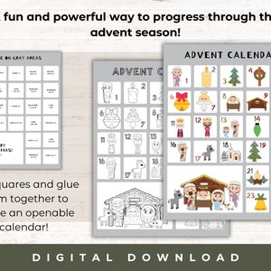 Printable Advent Calendar | Coloring Advent Calendar | Christmas ...