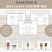 Samson and Delilah Coloring Pages | Bible Story Activity (digital ...