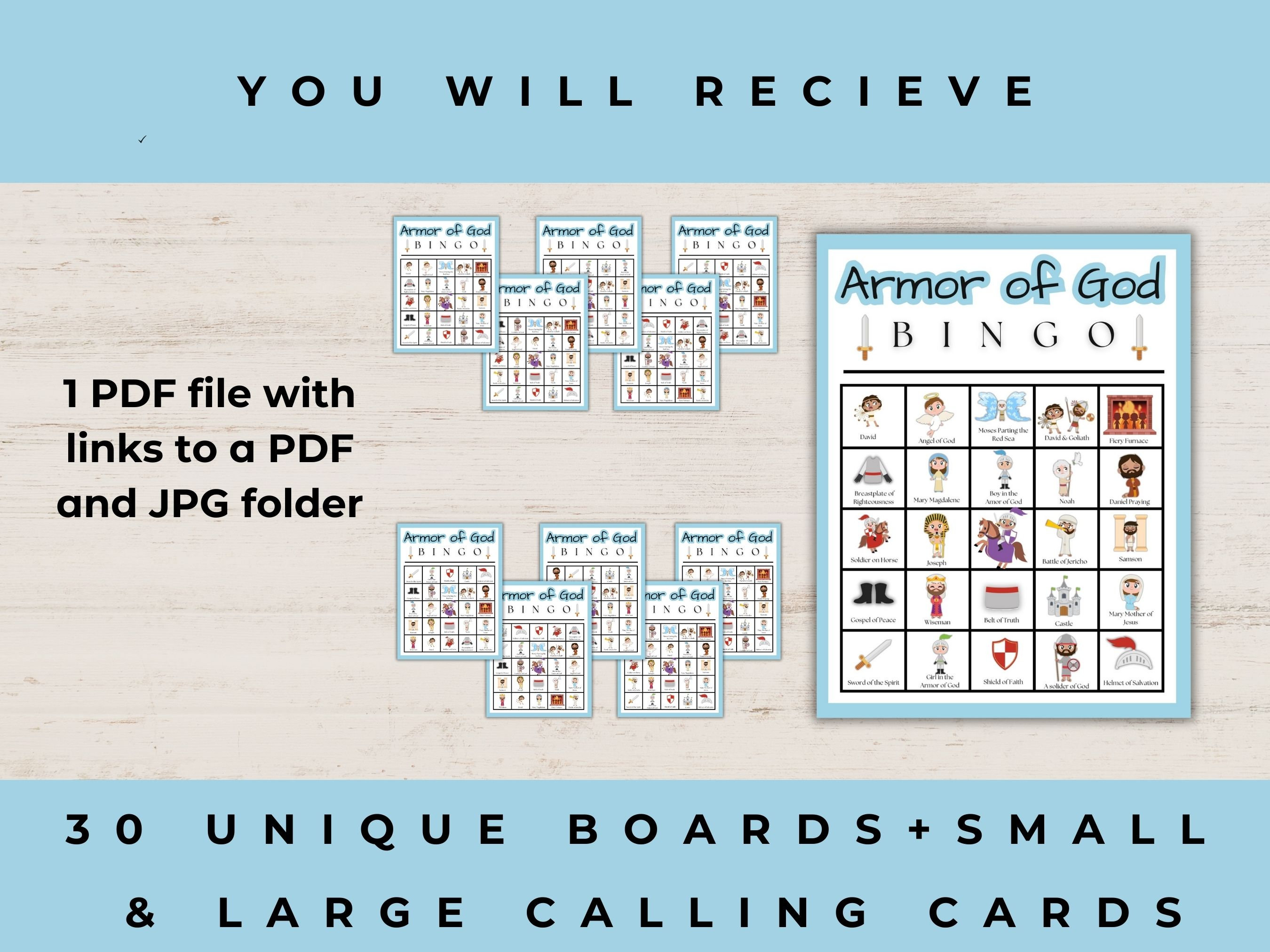 Armor of God Bingo Game: Sunday School Activity (printable) - Etsy