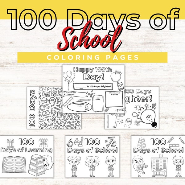 School Days Coloring Pages - Etsy