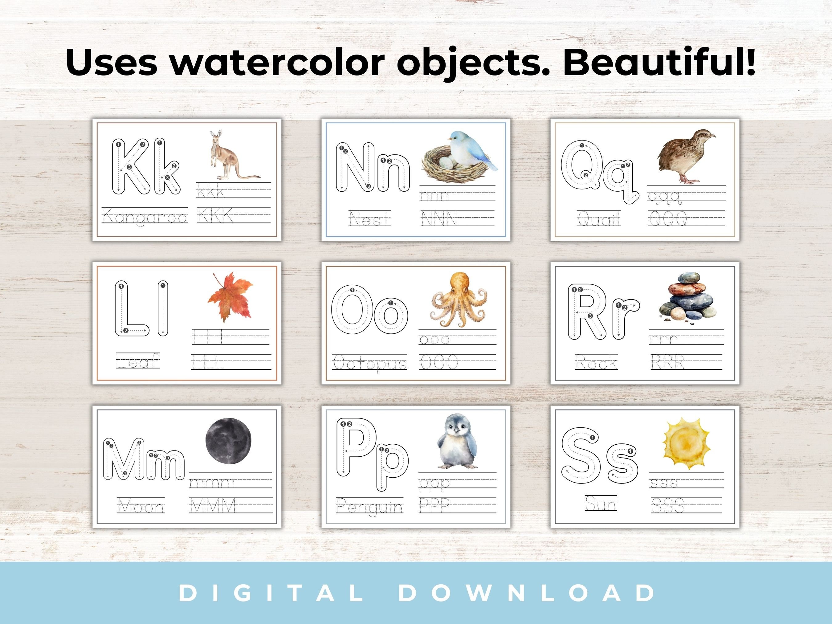 Alphabet Flashcards ABC Cards Jumbo Tracing Cards Play Dough Mats ...