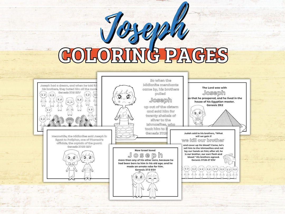 Joseph Coloring Pages | Bible Story | Sunday School | Joseph's Coat of ...