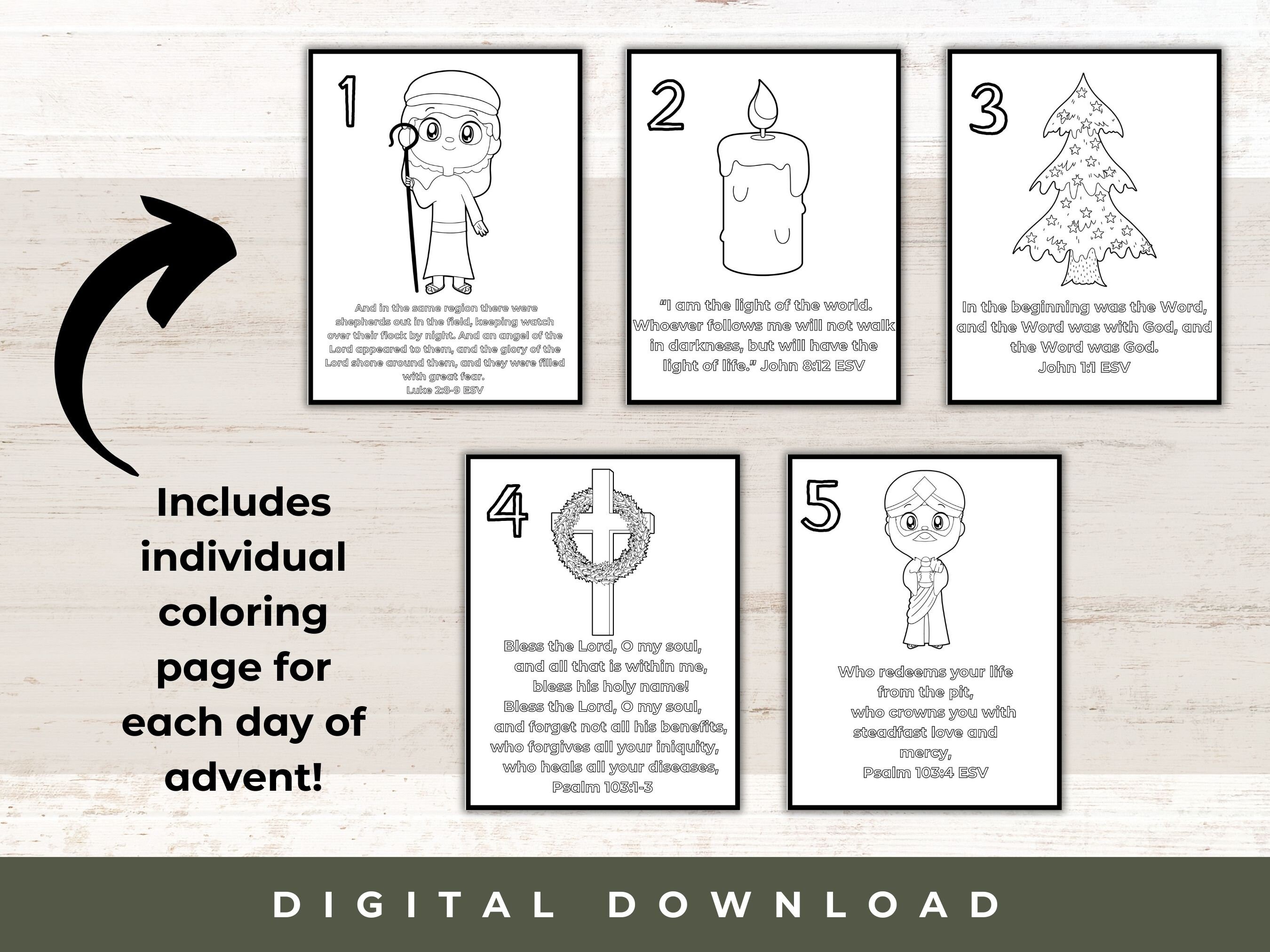Printable Advent Calendar | Coloring Advent Calendar | Christmas ...