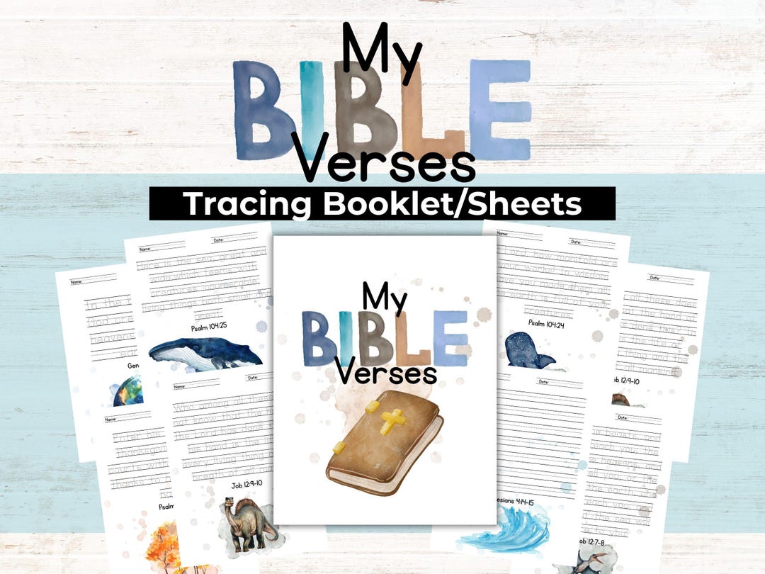 Bible Verse Tracing | Scripture Copywork | Worksheets | Booklet ...