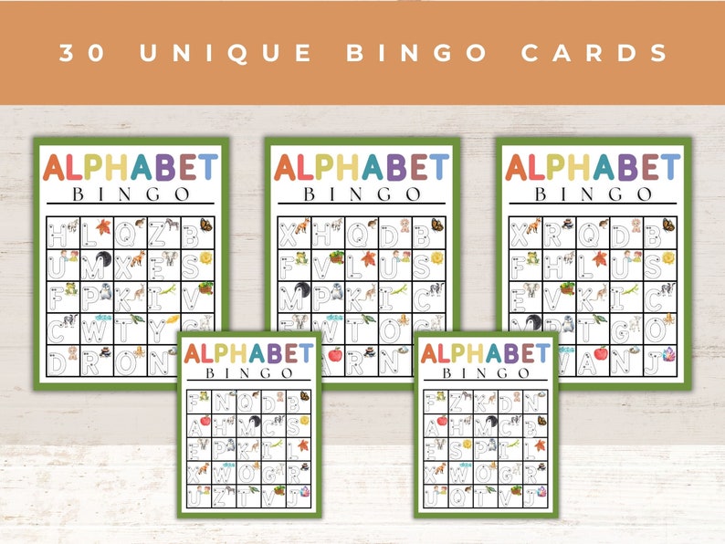 Alphabet Bingo | Picture Alphabet Bingo | Preschool Game | ABC ...