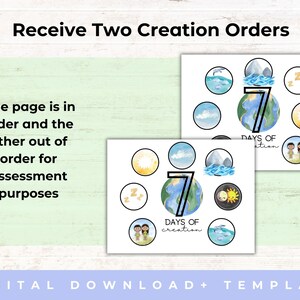 7 Days of Creation Printable | 7 Days of Creation Activities | 7 Days ...