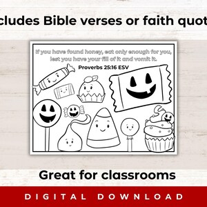 Christian Halloween Coloring Pages: Bible Verse Fall Printables (PDF ...