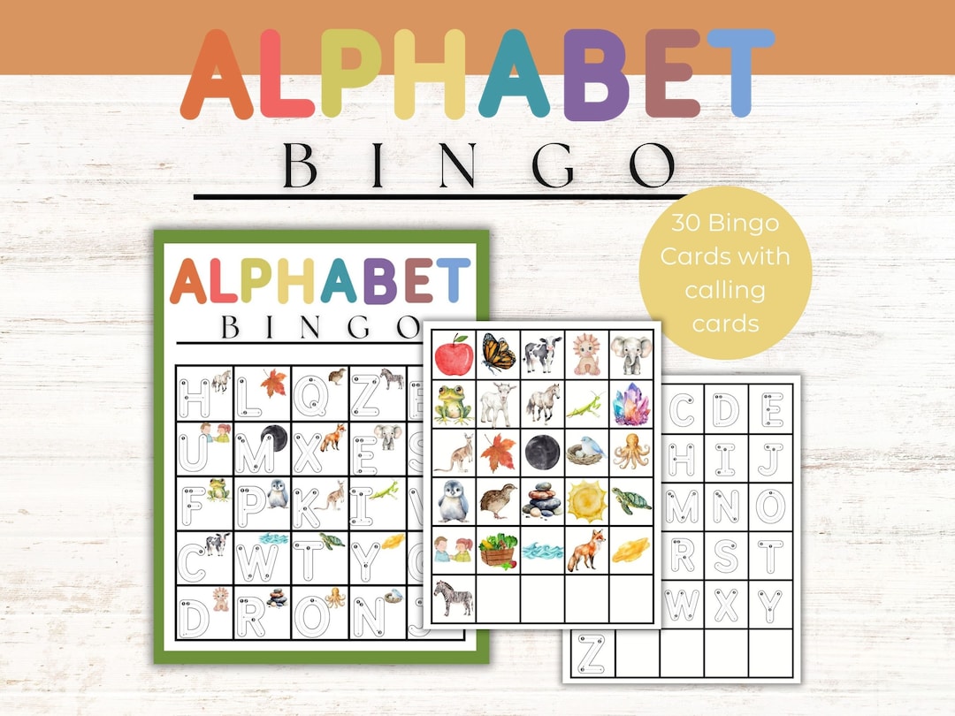 Alphabet Bingo | Picture Alphabet Bingo | Preschool Game | ABC ...