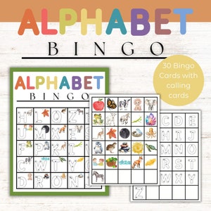 Alphabet Bingo | Picture Alphabet Bingo | Preschool Game | ABC ...