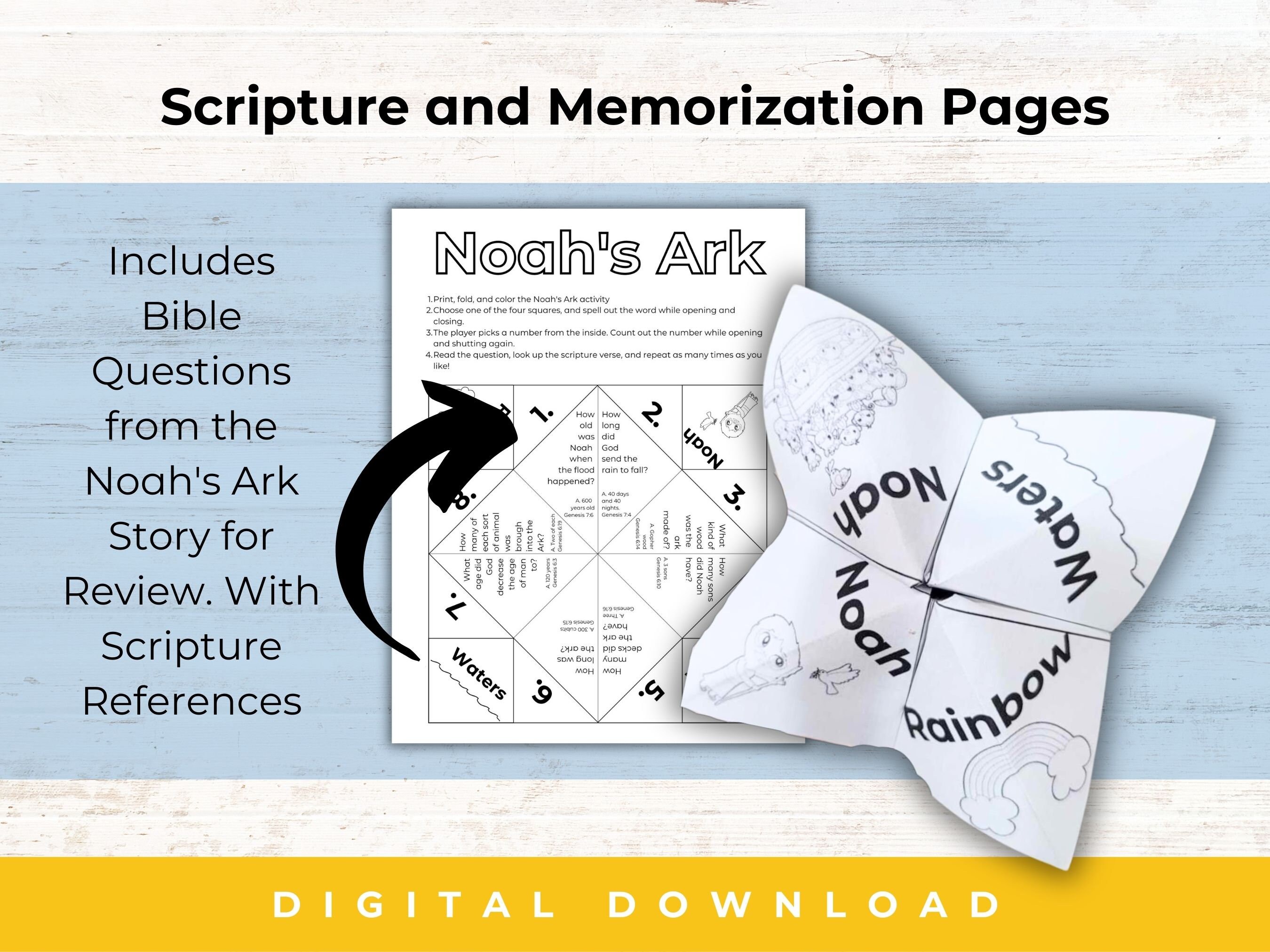 Noah's Ark Bible Story Activities | Noah's Ark Printables | Noah's Ark ...