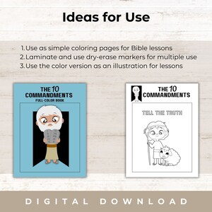 10 Commandments Coloring Pages | Bible Activities |sunday School Craft ...