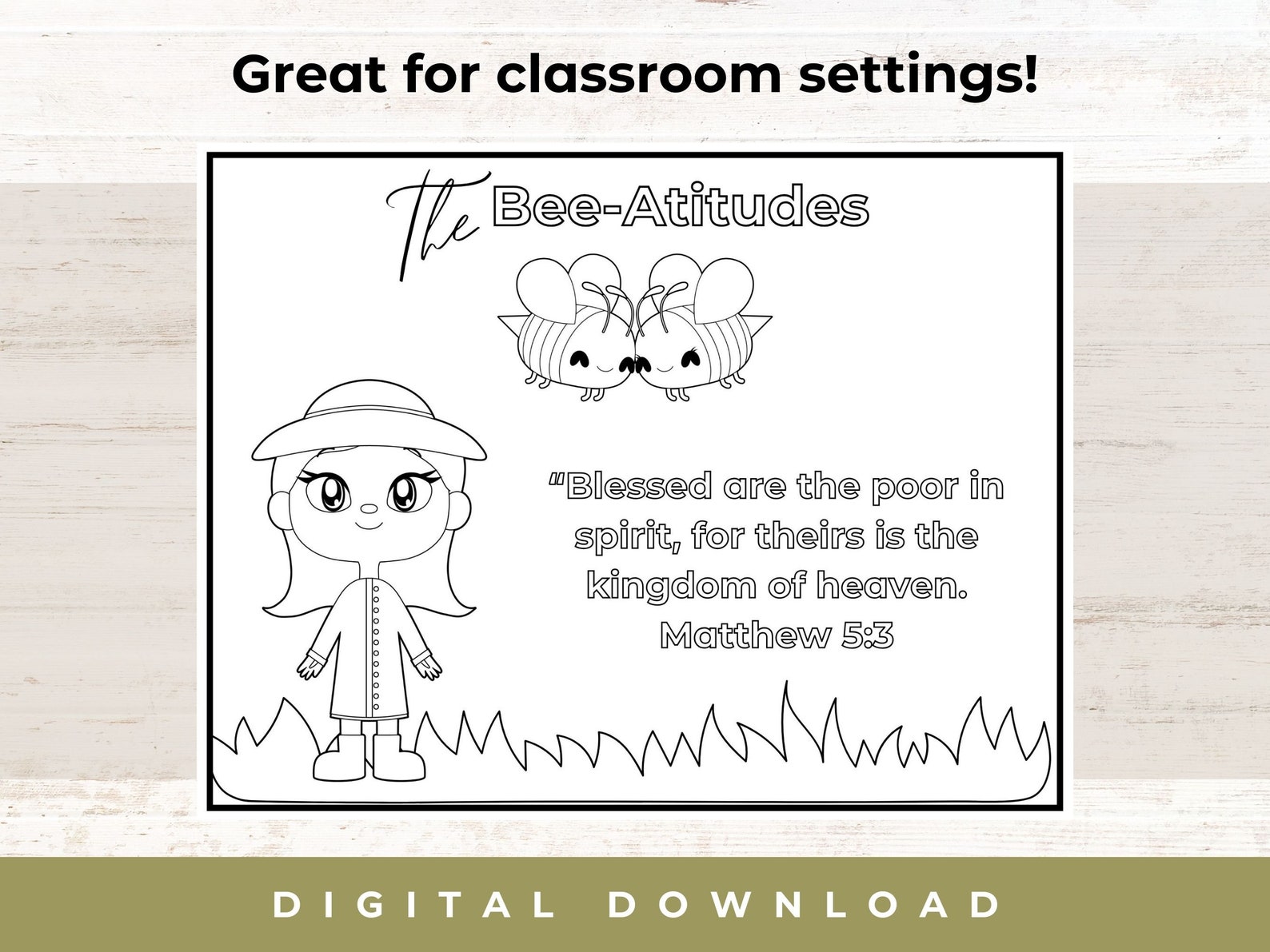 Beatitudes Kids Activity | Coloring Pages | Printable Bible Verse Game ...