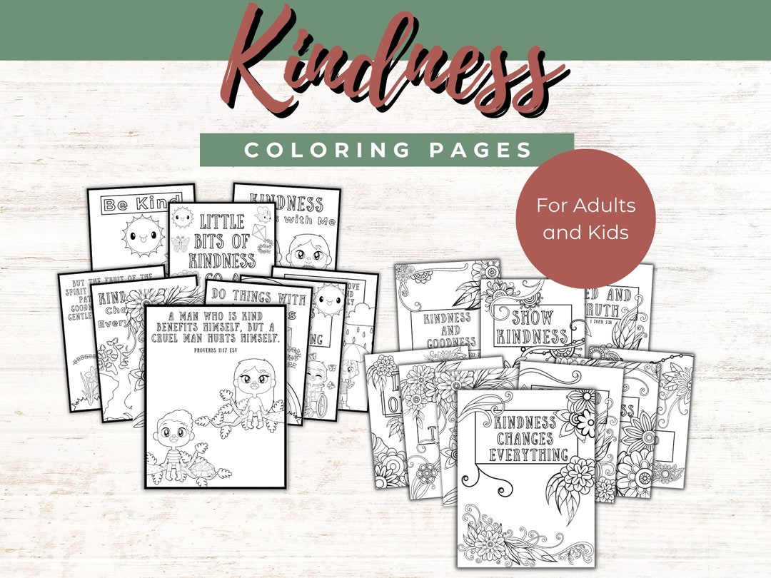 Kindness Coloring Pages | Printable Kindness Activity | Kindness Craft ...