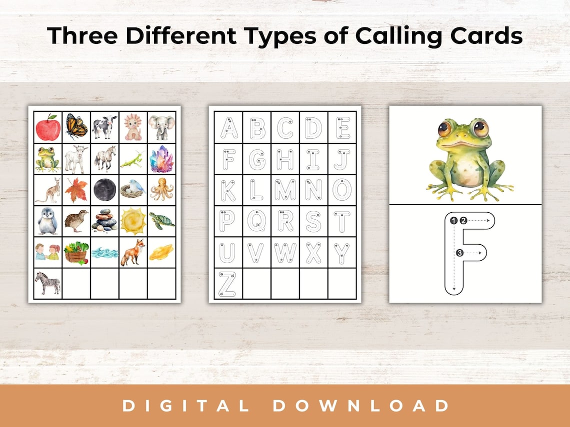 Alphabet Bingo Picture Alphabet Bingo Preschool Game ABC Printable ...