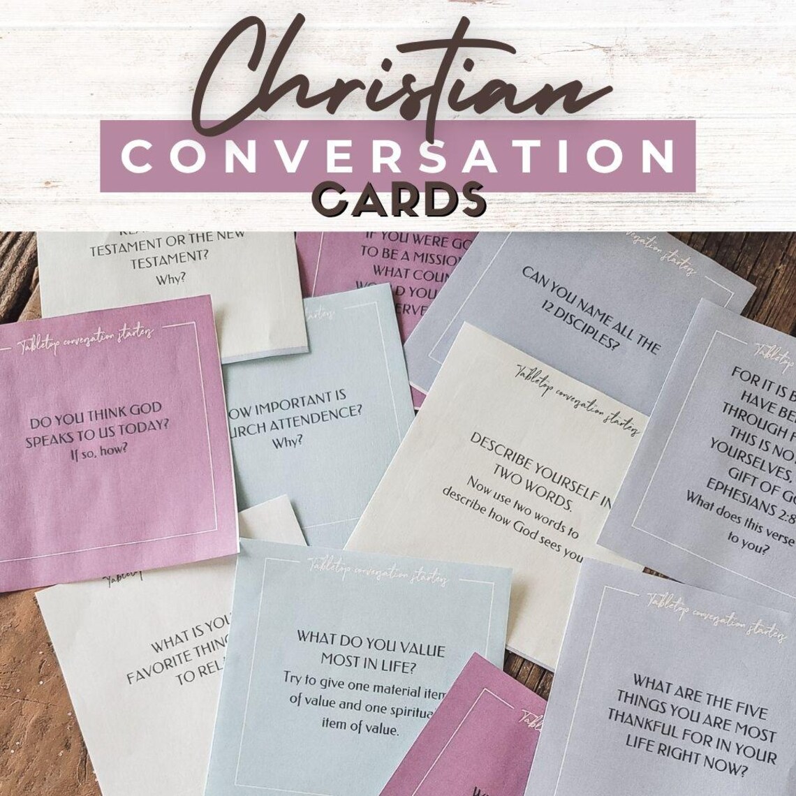 Printable Christian Conversation Starters, PDF - Etsy