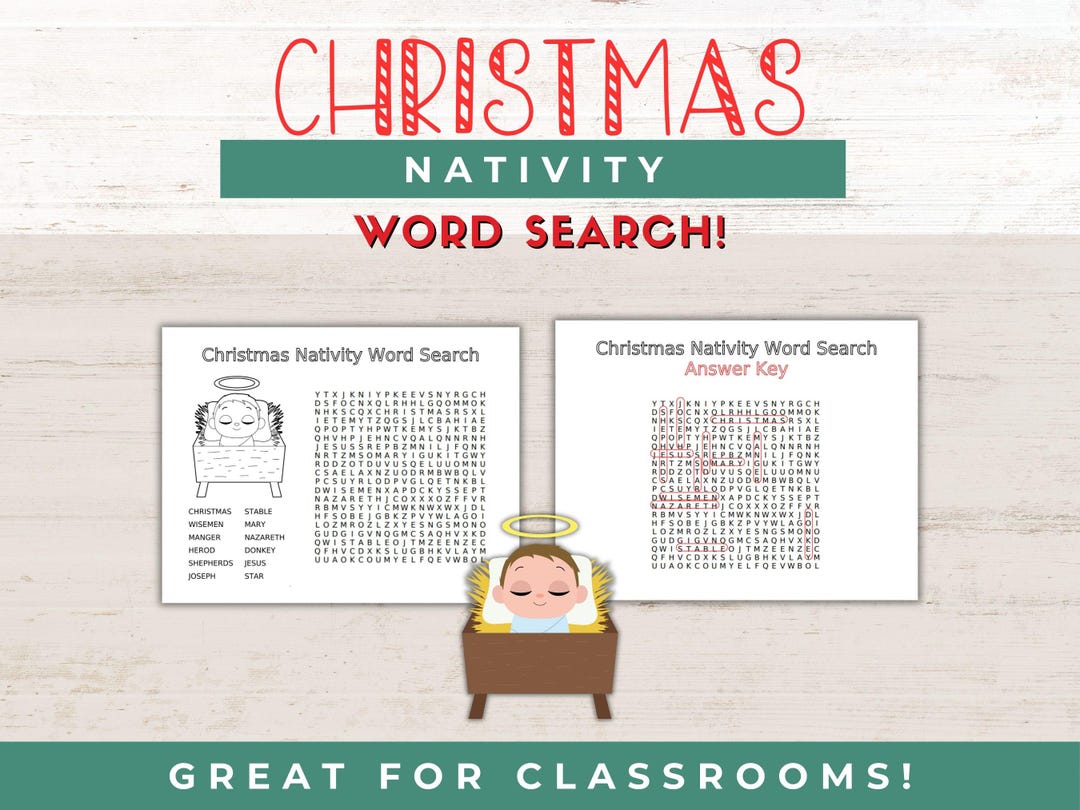 Christmas Nativity Word Search | Word Search | Christmas Printables ...