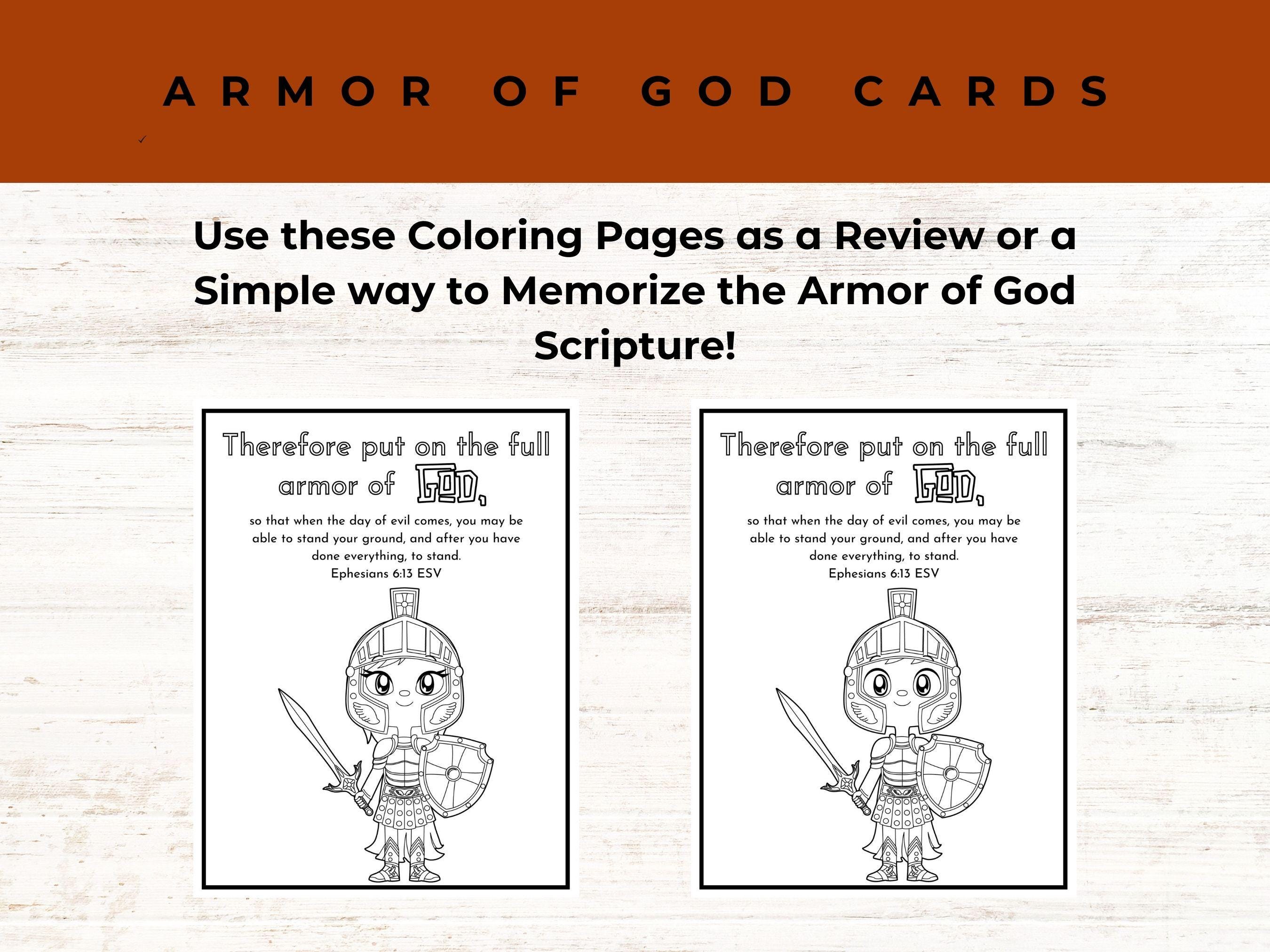 Armor of God Activity: Preschool Printable (digital Download) - Etsy