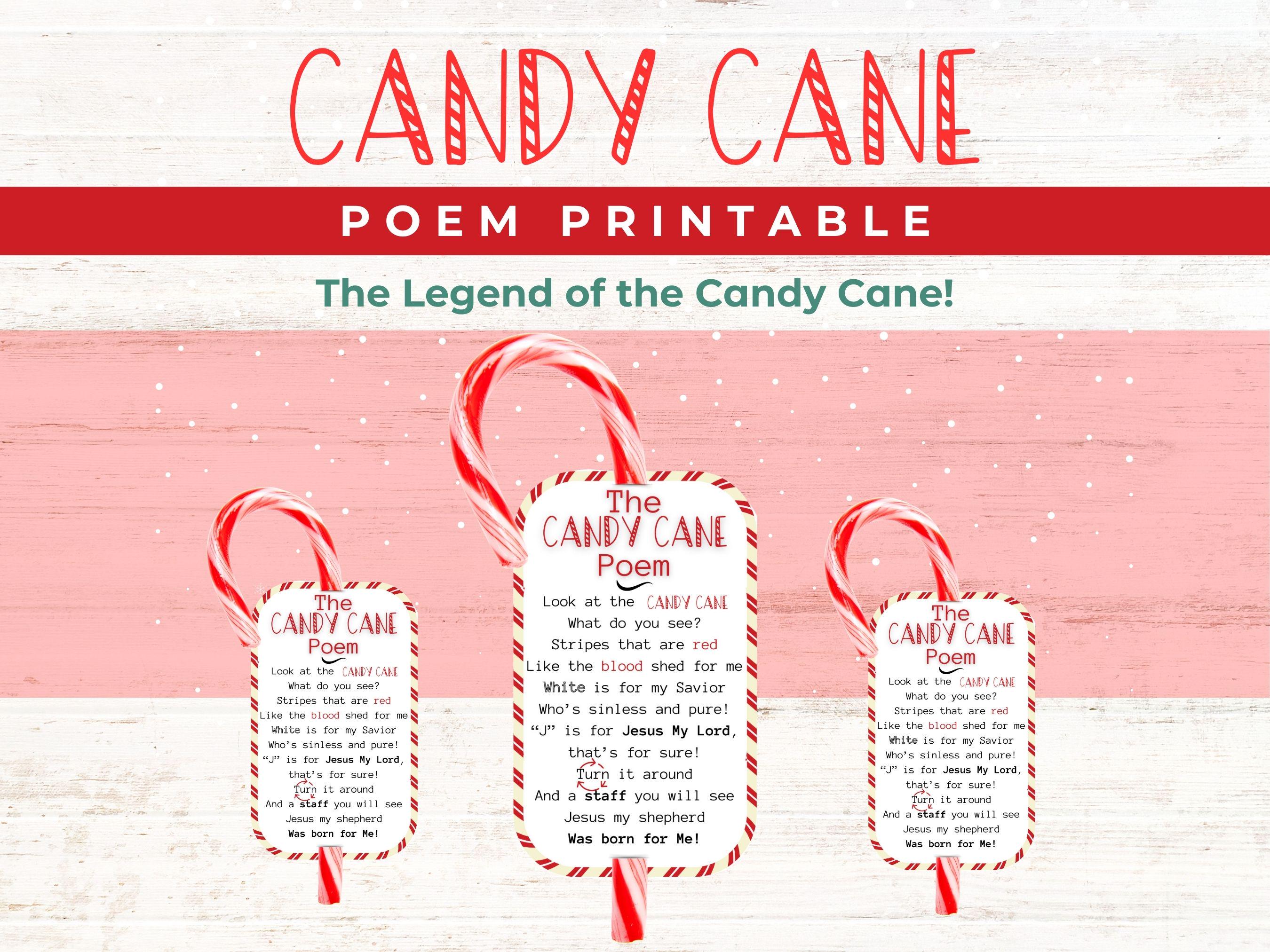 Candy Cane Poem | Candy Cane Tag | Candy Cane Gift | Candy Cane ...