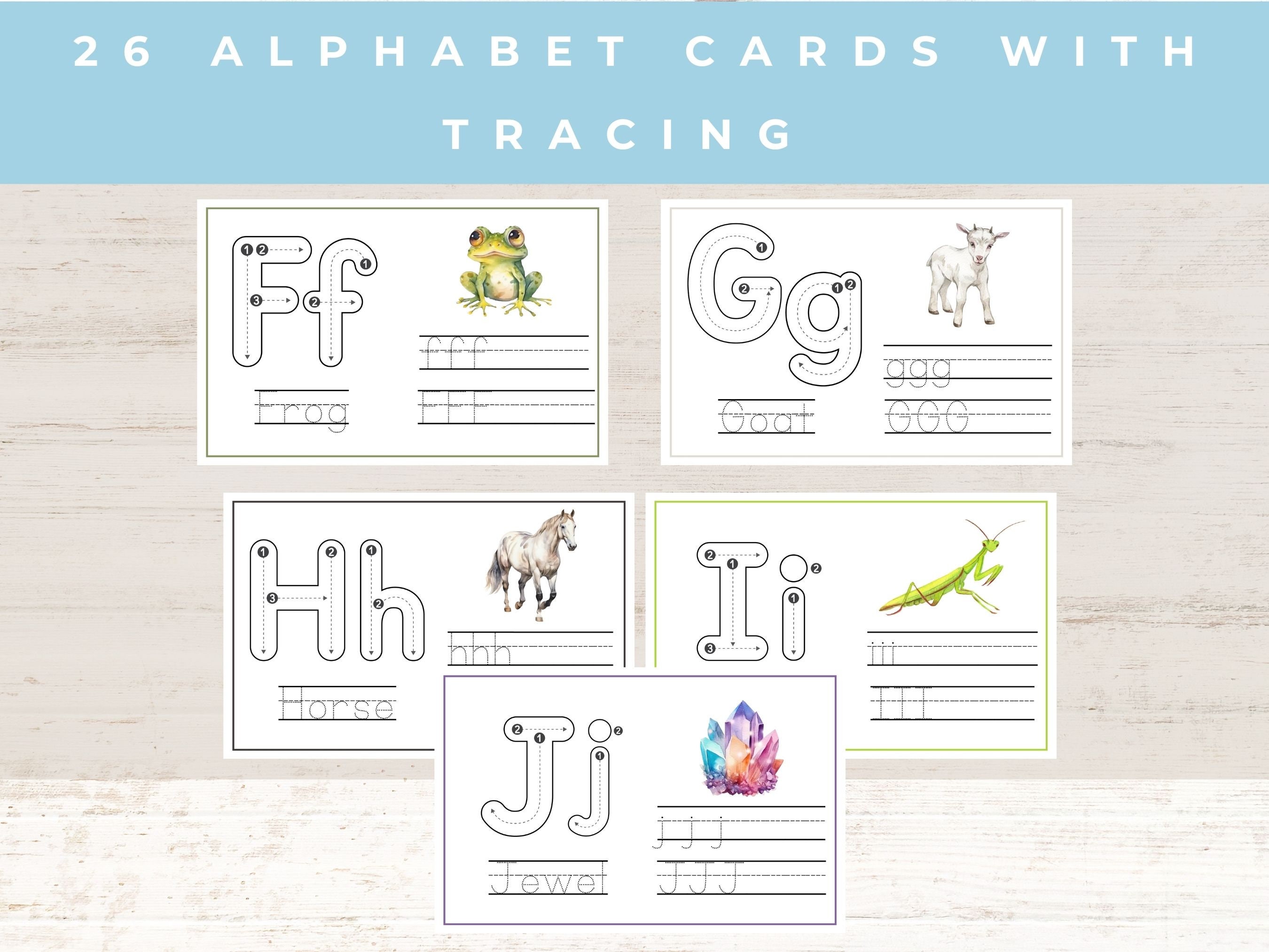 Alphabet Flashcards | ABC Cards | Jumbo Tracing Cards | Play Dough Mats ...