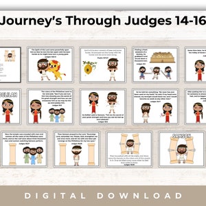 Samson and Delilah Coloring Pages | Bible Story Activity (digital ...