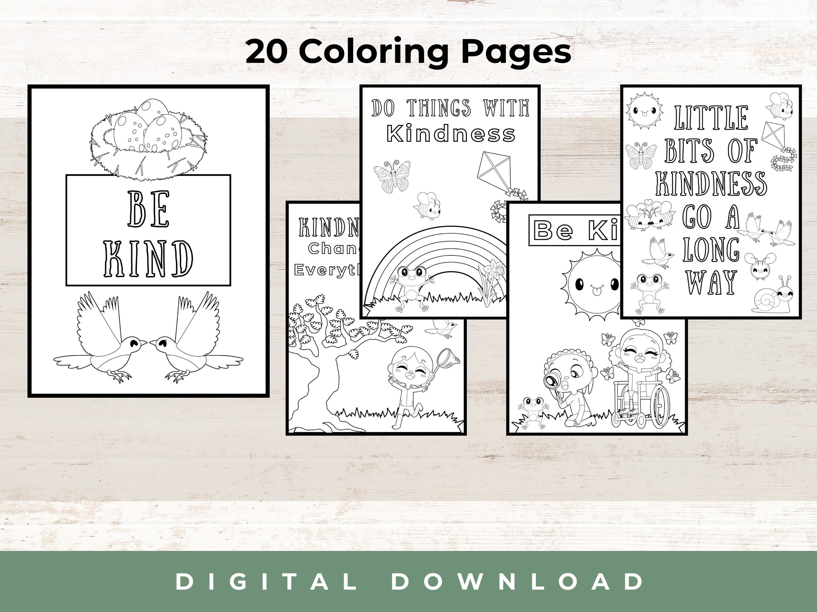 Kindness Coloring Pages Printable Kindness Activity Kindness Craft ...