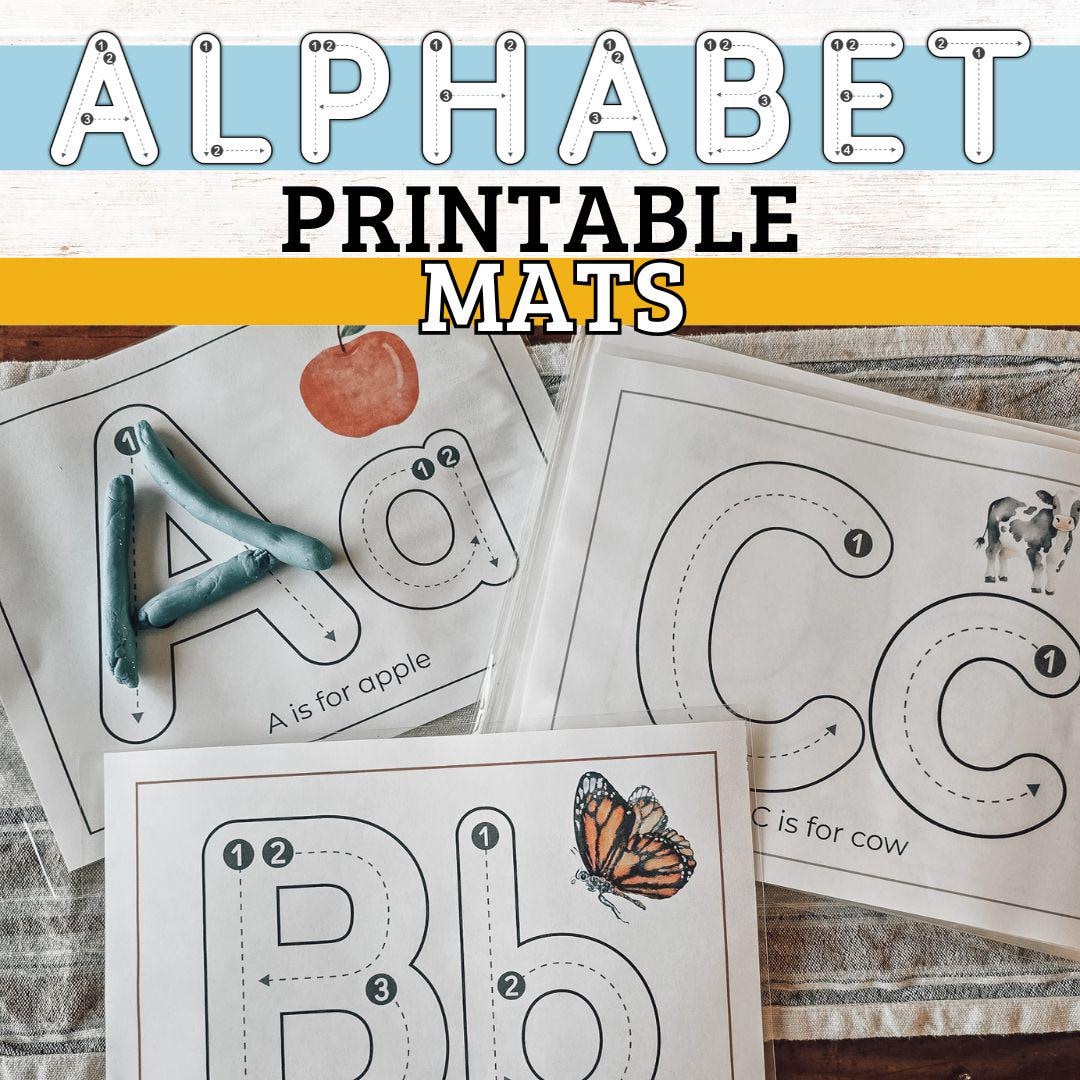 Printable Alphabet, Play Dough Mats, Preschool ABC (PDF Download) - Etsy