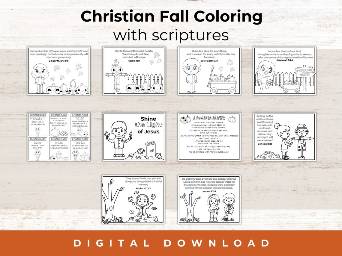 Christian Fall Coloring Pages Christian Halloween Coloring Pages Fall ...