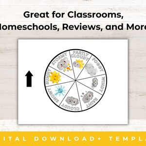 Weather Wheel | Printable Weather Wheel | Preschool Weather | Weather ...