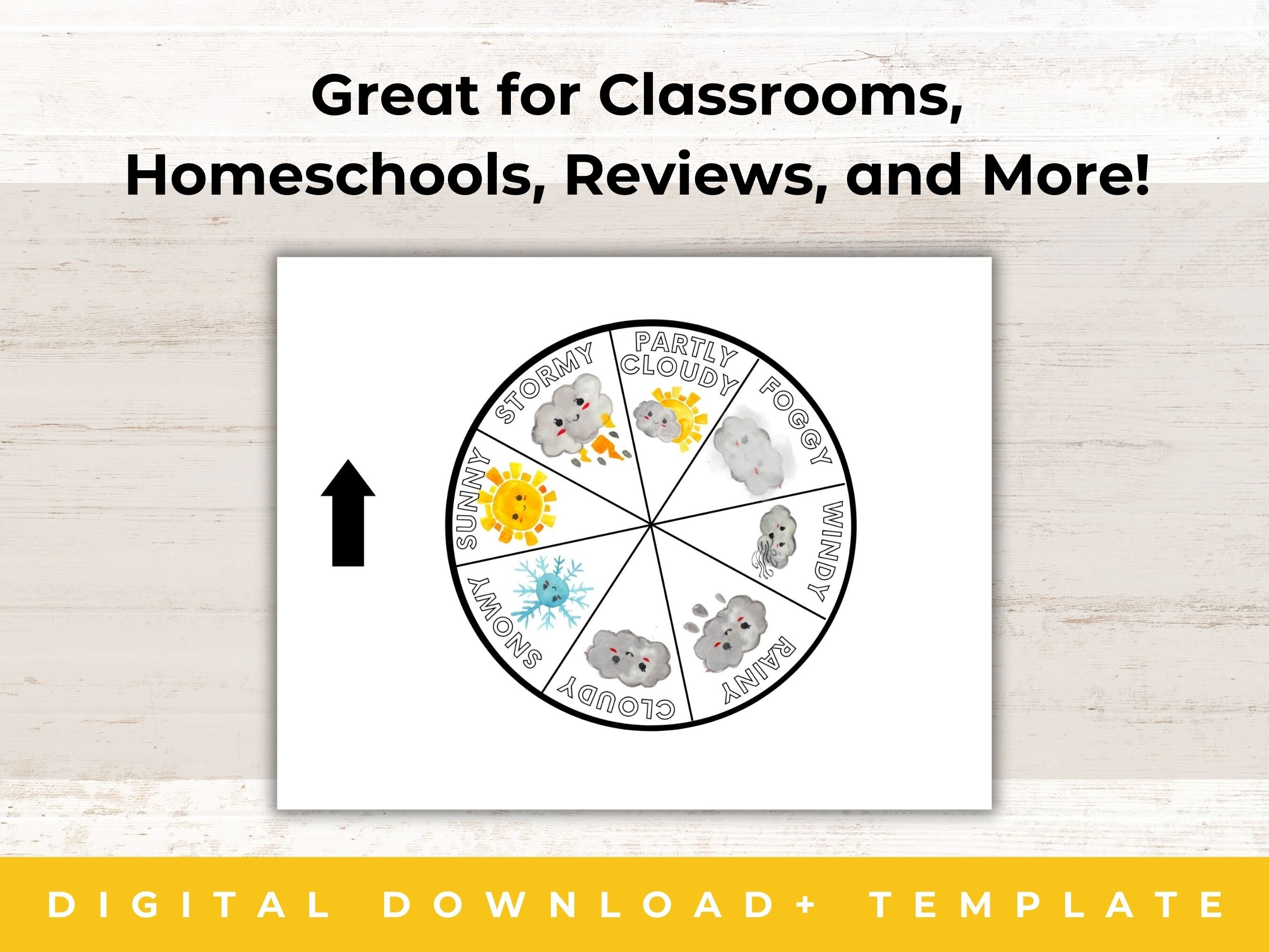 Weather Wheel | Printable Weather Wheel | Preschool Weather | Weather ...