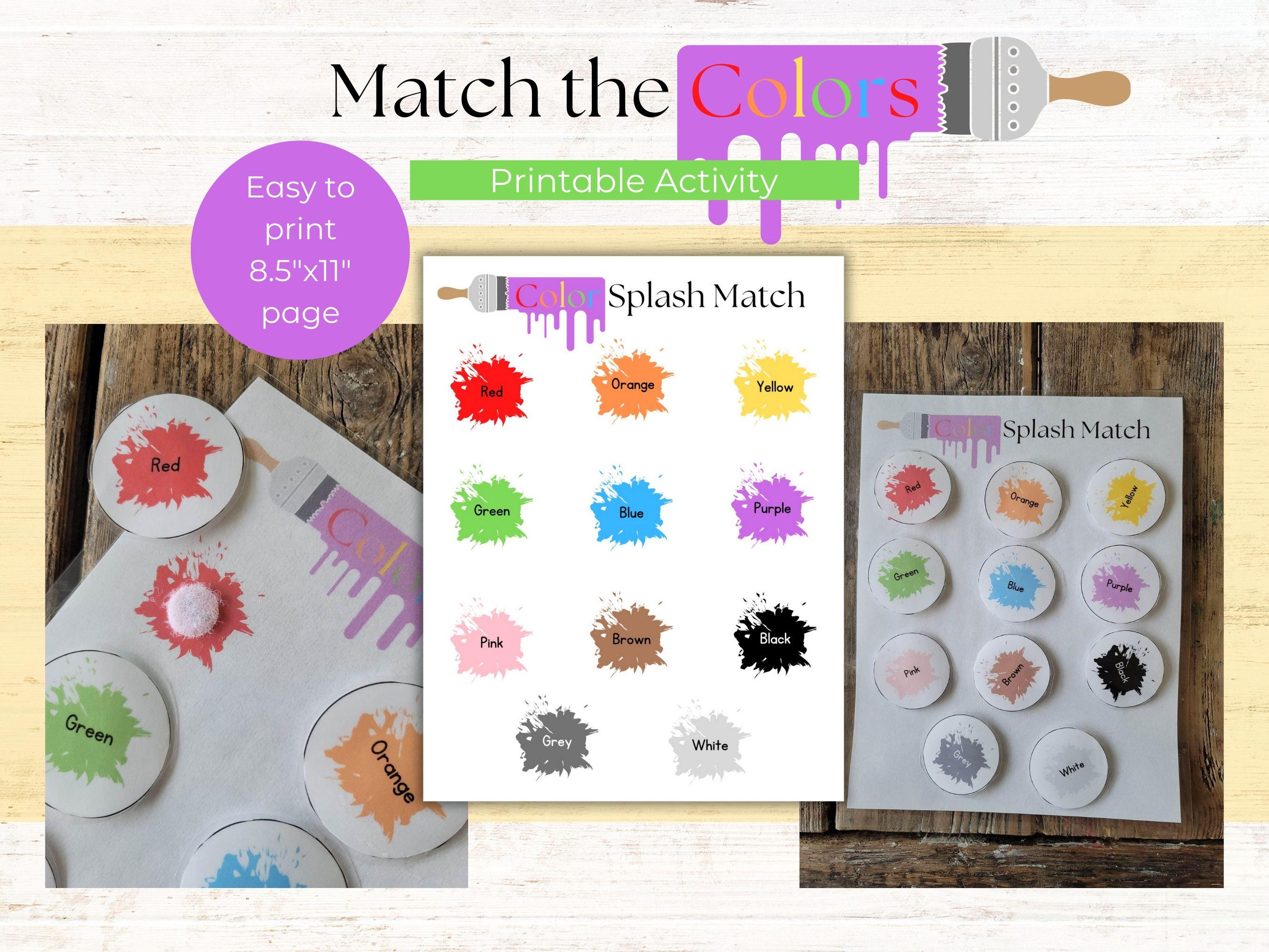 Match the Colors | Preschool Printable | Color Matching Activity ...