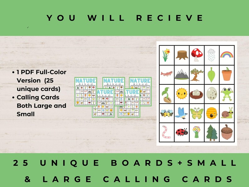 Nature Bingo Printable Nature Study Backyard Scavenger Hunt Outdoor Kid ...
