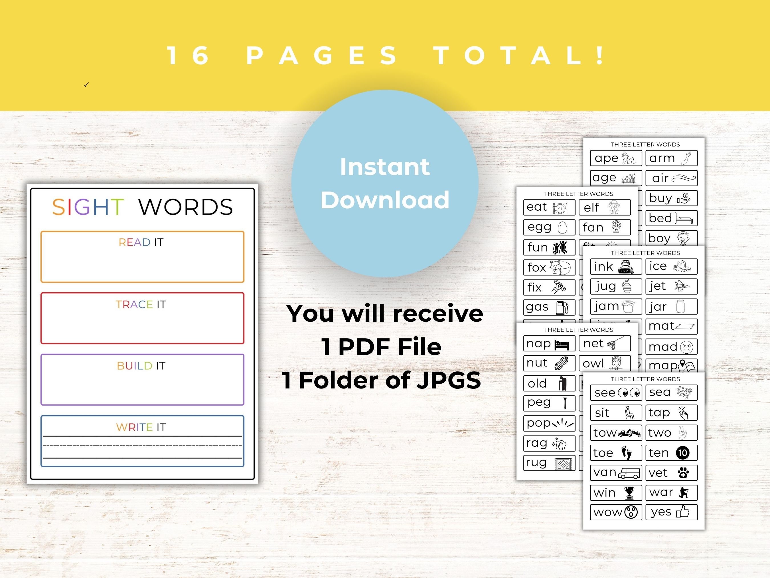 Kindergarten Sight Words | Sight Word Practice | 100 Printable Sight ...