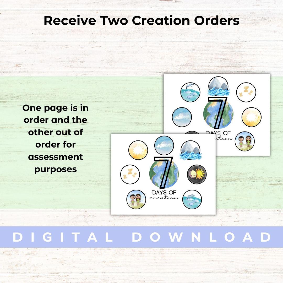 7 Days of Creation Printable: Genesis Scripture Cards (PDF) - Etsy