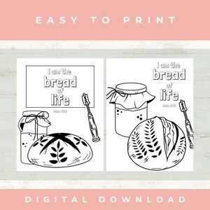 Bread of Life Coloring Page: Bible Sunday School (PDF) - Etsy