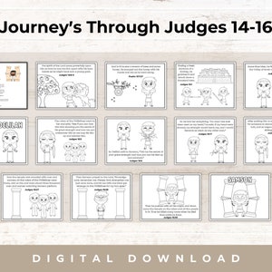 Samson and Delilah Coloring Pages | Bible Story Activity (digital ...