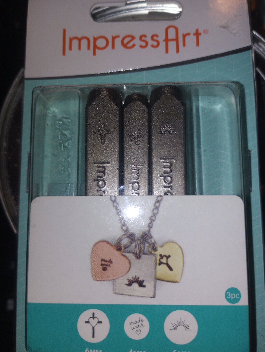 Impress Art Metal Stamp "made With Love" , "cross With Heart", &full ...
