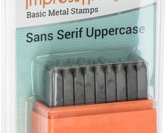 Impressart Uppercase Sans Serif Letter Metal Stamp Set - Etsy